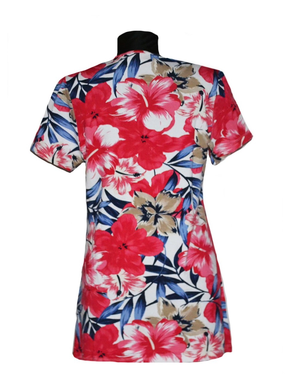 Bluza femei model floral cu dantela rosie, 38