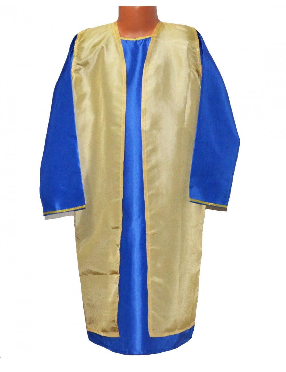 Costum Rege / Mag / Seic, albastru-galben, copii 4-6 ani
