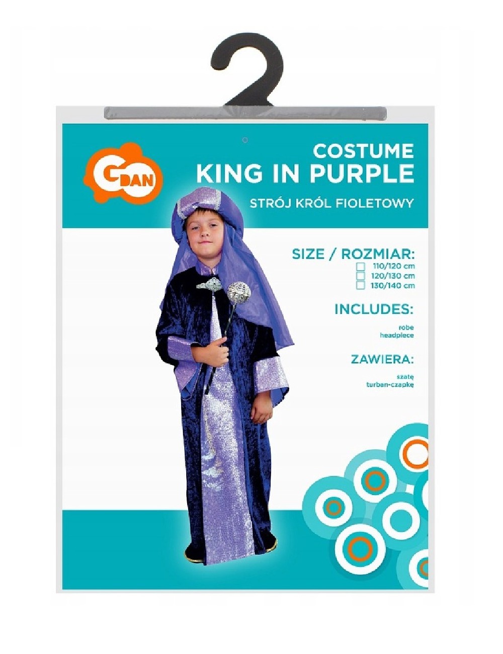 Costum Rege Mag, violet, baieti 110-140 cm