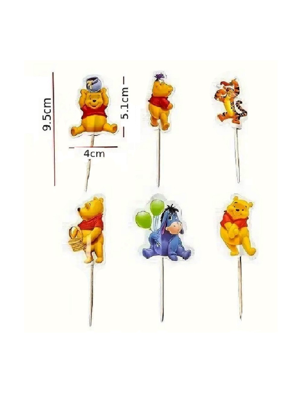 Set 6 decoratiuni Ursuletul Winnie de plus